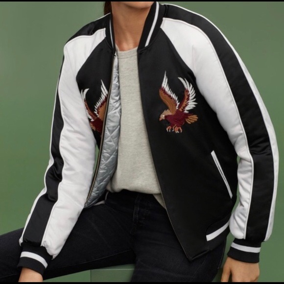 TNA | Jackets & Coats | Golden X Tna Aritzia Printed Bomber Jacket ...